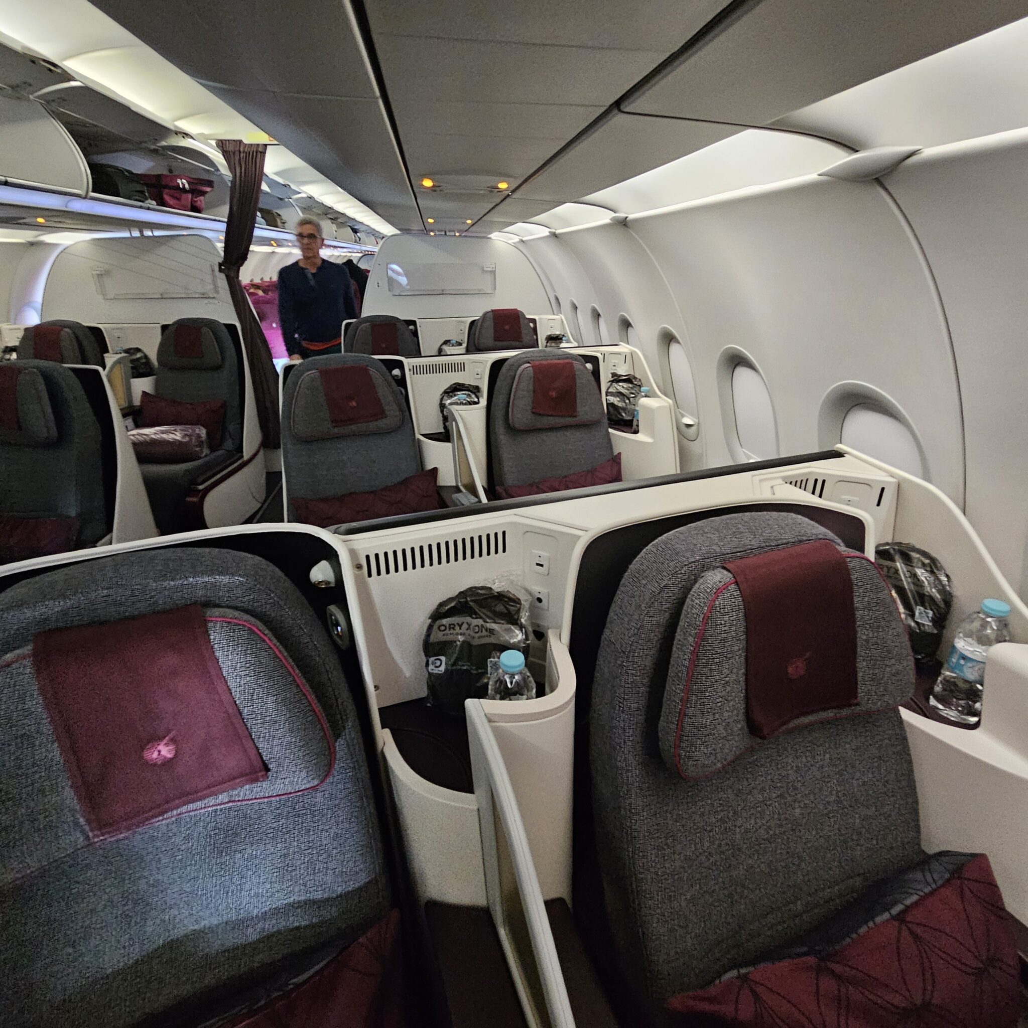 Review: Qatar Airways Lie Flat Business Class Airbus A320 (DOH-SJJ)